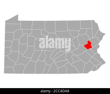Map of Carbon in Pennsylvania Stock Photo - Alamy