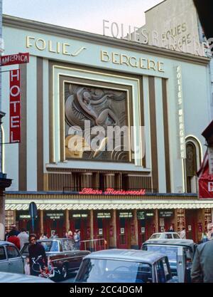 France, Paris, Les Folies Bergere is a cabaret music hall, located 32 ...