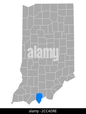 Map of Perry County, Indiana Stock Photo - Alamy