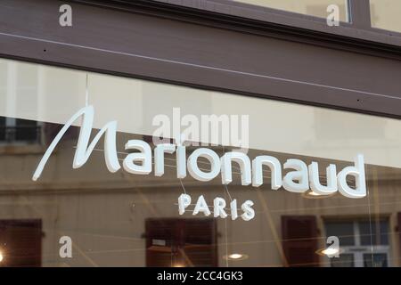 Sign at the entrance to a Marionnaud boutique. Marionnaud is a French ...