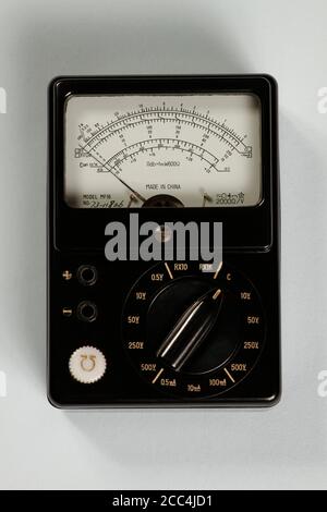 Analog black Chinese production old technology avometer, multimeter ...