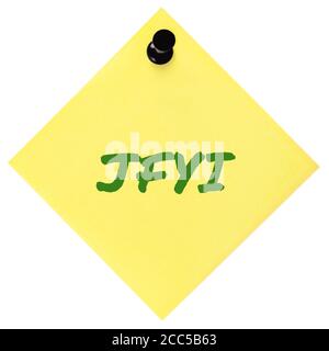 Just for your information initialism JFYI green marker written acronym ...