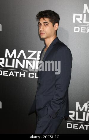 LOS ANGELES - JAN 18: Alexander Flores at the Maze Runner: The Death ...