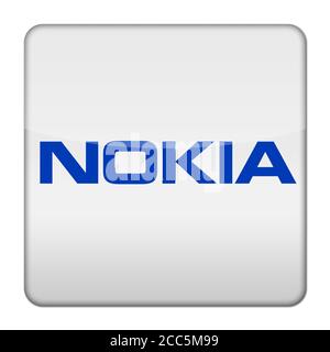 Nokia logo icon button app Stock Photo - Alamy