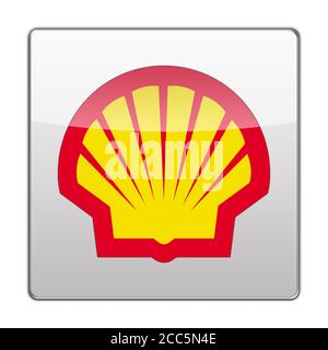 Royal Dutch Shell logo as an app icon. Clipping path included Stock ...