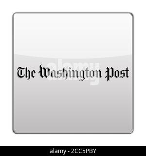 The Washington Post logo as an app icon. Clipping path included Stock ...