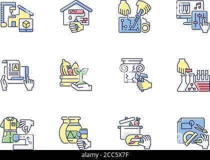 Building restoration outline icons collection. Rebuilding, Preservation ...