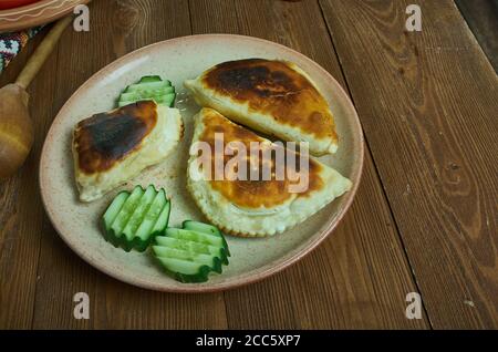 Sha Phaley, Tibetan dish of bread stuffed with seasoned red meat Stock ...