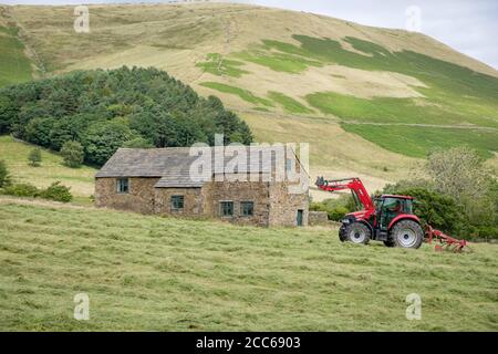 Farm Tractor near the village, of Edale in The Peak District National ...