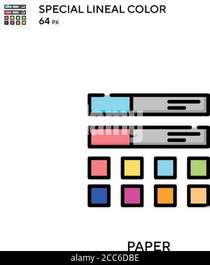 Paper soecial lineal color vector icon. Illustration symbol design ...
