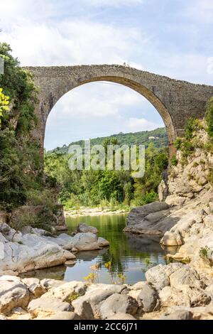 Llierca Bridge over Llierca River - 14th Century -, between Sadernes ...