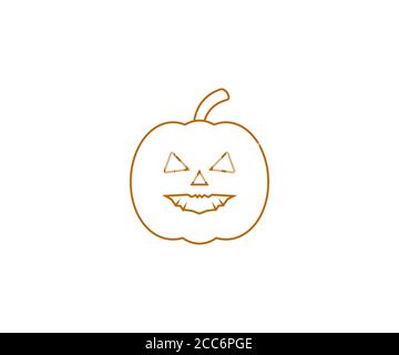 halloween pumpkin icon linear Stock Vector Image & Art - Alamy