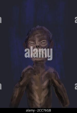 Ape and alien, illustration Stock Photo - Alamy