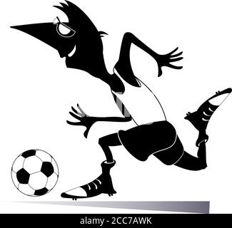 Soccer player kicks the ball Logo Template Icon Illustration Brand ...