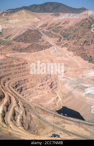 Morenci Copper Mine owned by Phelps Dodge, Greenlee County near Clifton ...