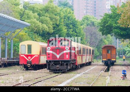 Beimen railway station in Chiayi, Taiwan. This station opened in 1912 ...