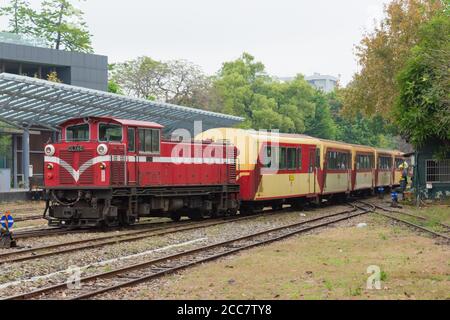 Beimen railway station in Chiayi, Taiwan. This station opened in 1912 ...