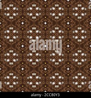 Simple Javanese batik pattern with modern mocca brown color design ...