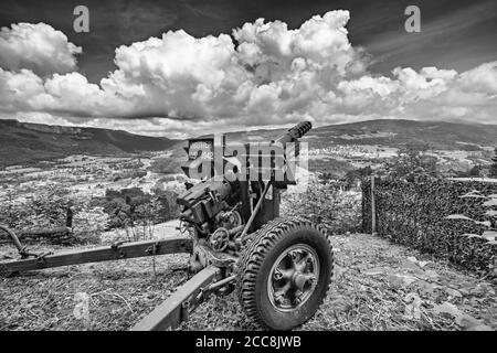 Switzerland, Vaud Canton, Vallorbe, Second World War fort and artillery ...
