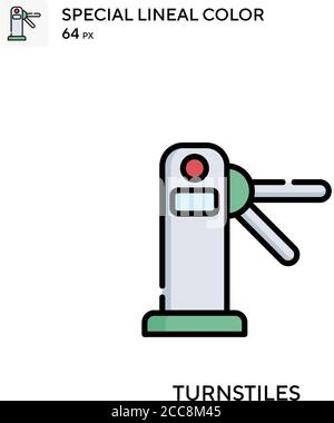 Turnstile Special lineal color vector icon. Turnstile icons for your ...