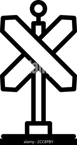 Railway indicator icon. Outline railway indicator vector icon for web ...