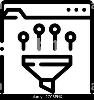 filtering data icon vector outline illustration Stock Vector Image ...