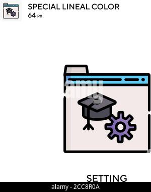 Setting Special lineal color vector icon. Illustration symbol design template for web mobile UI ...