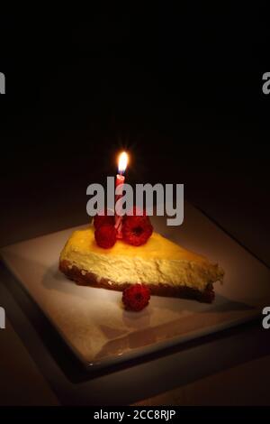 cheesecake in the dark night as nice food background Stock Photo - Alamy