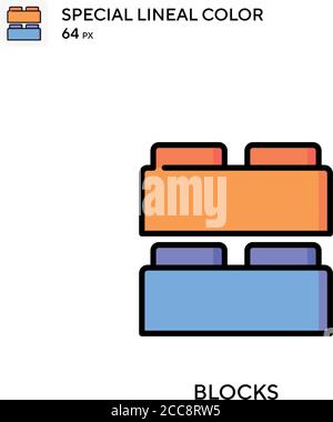 Blocks Special lineal color icon. Illustration symbol design template ...