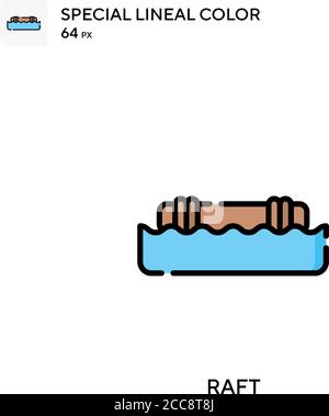 Raft Special lineal color vector icon. Illustration symbol design ...