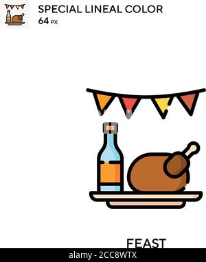 Feast Special lineal color icon. Illustration symbol design template ...