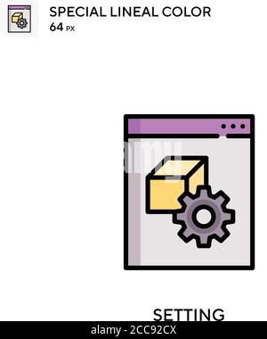 Setting Special lineal color vector icon. Illustration symbol design template for web mobile UI ...
