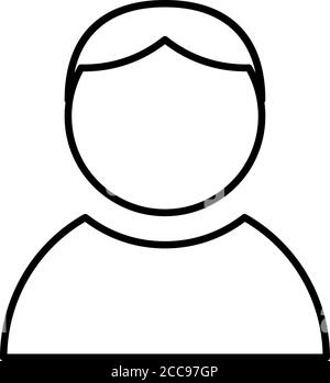 Man user icon. Simple illustration of man user vector icons set color ...