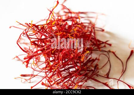 Saffron Crocus sativus flower grown in Jammu Kashmir India Stock Photo ...