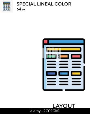 Layout Special lineal color vector icon. Illustration symbol design ...