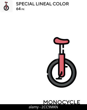 Monocycle Special lineal color icon. Illustration symbol design template for web mobile UI ...