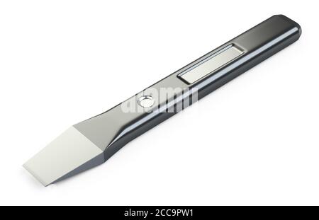 Black steel chisel for cutting metal with rubber protective sleeve for ...