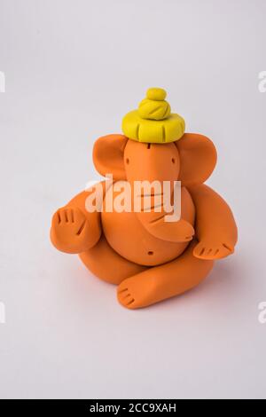 Homemade Lord Ganesha idol for Ganesh Chaturthi Festival using ...