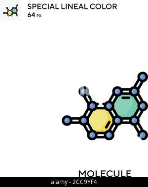 Molecule-1 Special lineal color icon. Illustration symbol design ...