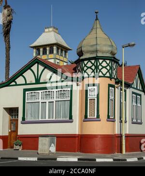 Historic German colonial building, Swakopmund, Erongo Region, Namibia ...