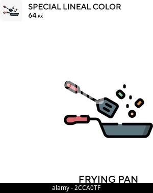 Frying-pan Special lineal color icon. Illustration symbol design template for web mobile UI ...