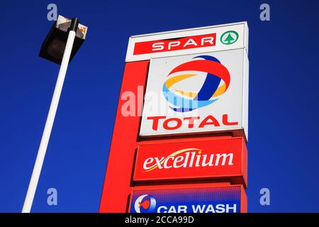 Total petrol station logo Stock Photo - Alamy