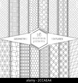 A set of linear patterns. Abstract backgrounds Stock Vector Image & Art ...