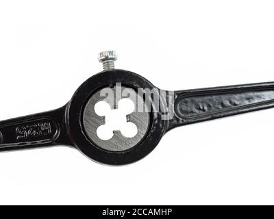 Cutting iron against a white background Stock Photo - Alamy