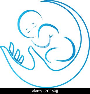 Hand, child, baby, pediatrician, logo Stock Vector Image & Art - Alamy