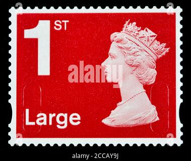 1st class large letter postage stamp for mail, new 2013 colour, UK ...