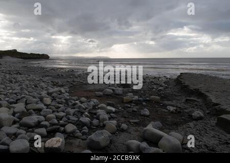 Sedimentary rocks blue lias shale limestone sequences Lyme Regis ...