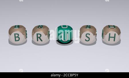 MOP text of cubic individual letters, 3D illustration Stock Photo - Alamy