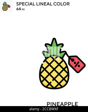 Pineapple Special lineal color icon. Illustration symbol design ...