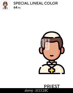 Priest Special lineal color icon. Illustration symbol design template ...